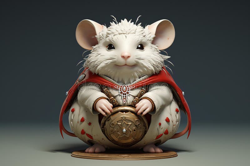 Warrior Mouse Statue with Shield and Armor Stock Photo - Image of ...