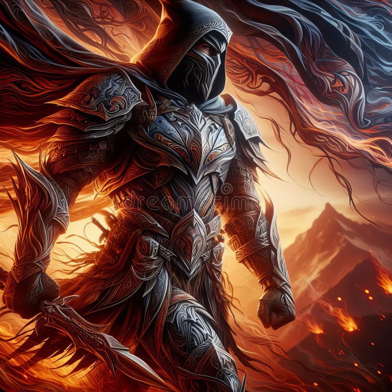 Warrior a Powerful Driving Pattern Embodying the Strength and Co Stock ...