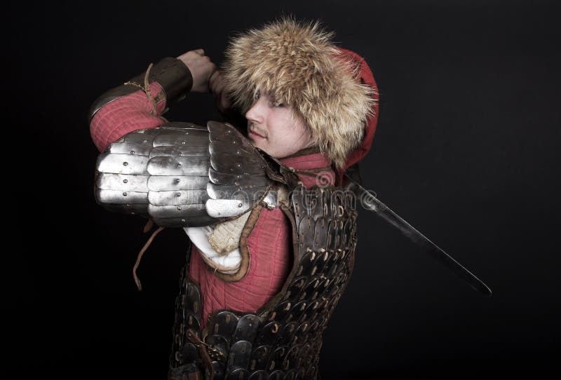 Warrior is slashing stock photo. Image of dagger, fortitude - 19519898