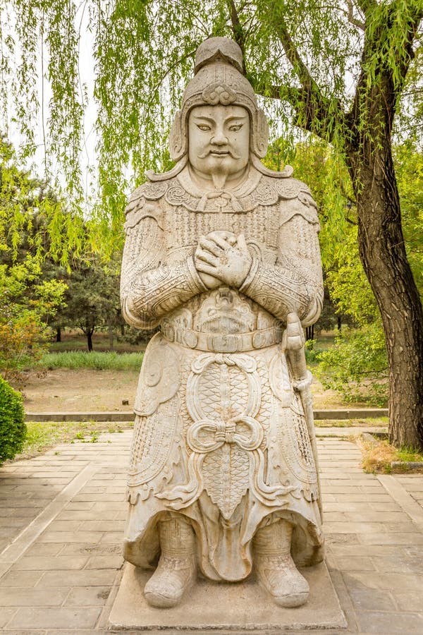 Warrior Statue in the Ming Tombs, Beijing Stock Photo - Image of empire ...