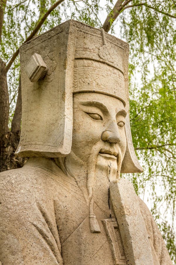 Warrior Statue in the Ming Tombs, Beijing Stock Photo - Image of ...