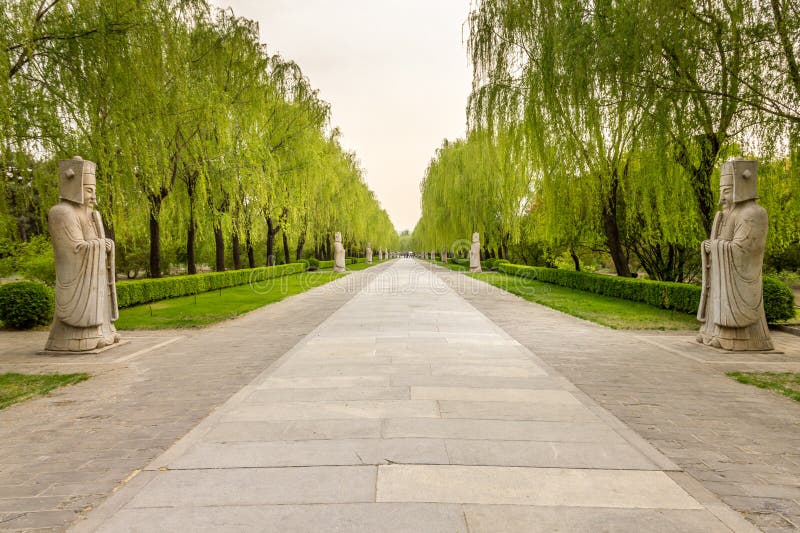 Warrior Statues in the Ming Tombs, Beijing Stock Image - Image of ...