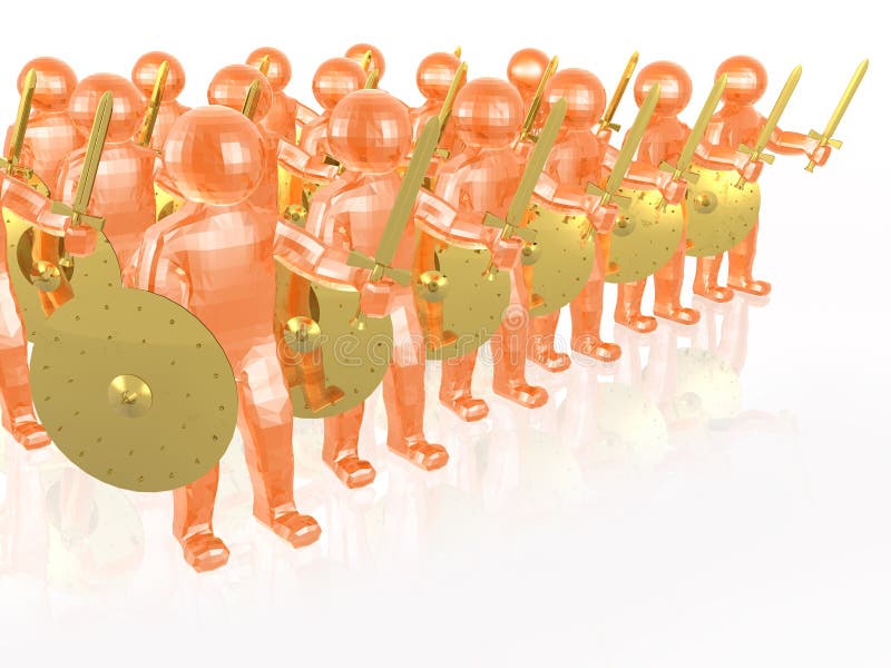 Warriors stock illustration. Illustration of soldiers - 105152667