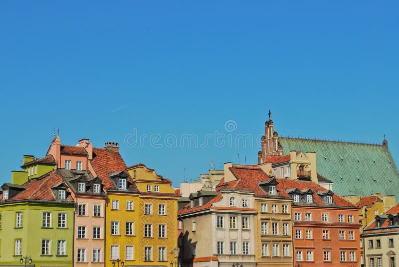Warsaw, center stock photo. Image of street, decorated - 20331718