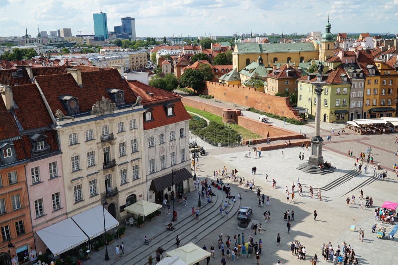 Warsaw Central Square, View from Above Editorial Photo - Image of ...