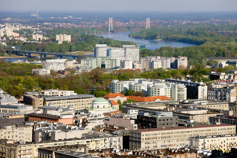 Warsaw Cityscape stock image. Image of block, capital - 19768919