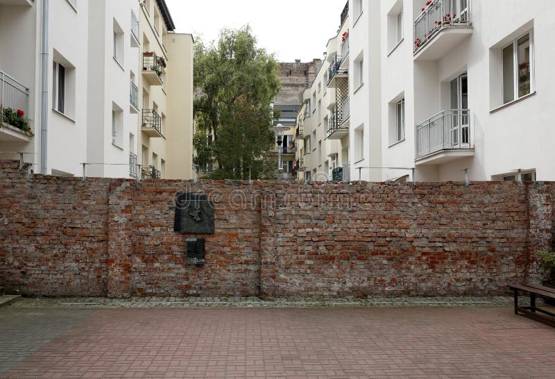 Warsaw Ghetto Wall stock photo. Image of poland, divide - 44834358