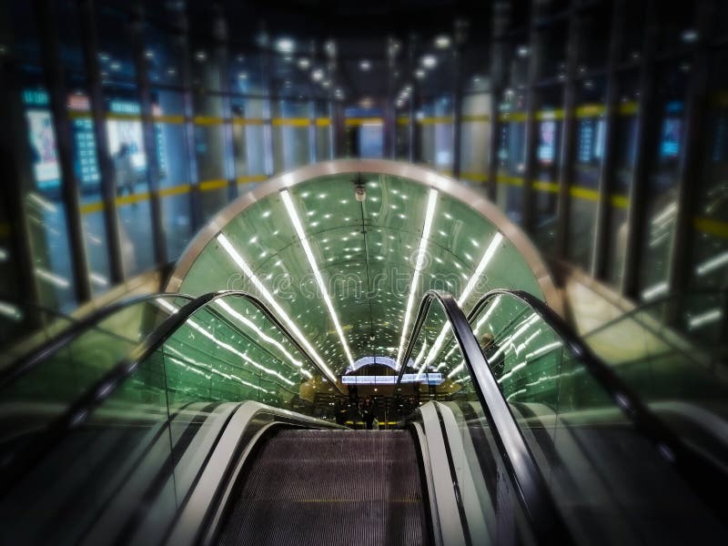 Warsaw metro in night stock photo. Image of metro, warsaw - 156318618