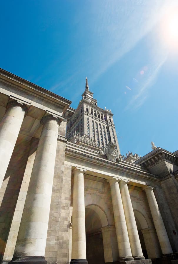 The Palace of Culture and Science, Warsaw, Poland. Retro Stock Image ...