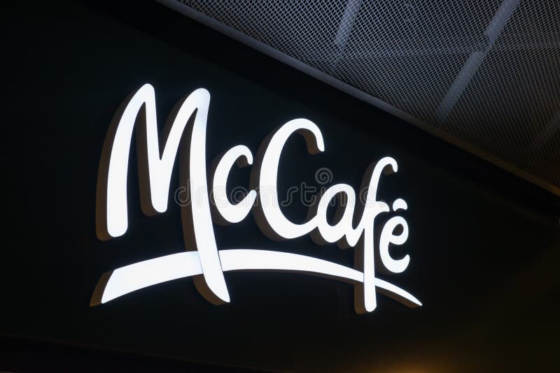 WARSAW, POLAND - AUGUST 05, 2022: Signboard with McCafe Logo Editorial ...