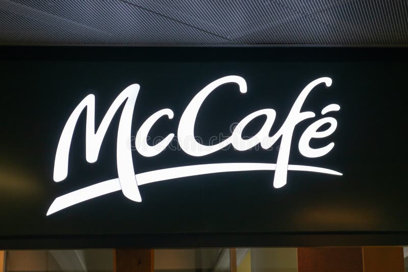 WARSAW, POLAND - AUGUST 05, 2022: Signboard with McCafe Logo Editorial ...