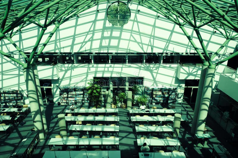Study Room of the Library of the University of Warsaw (BUW), Poland ...