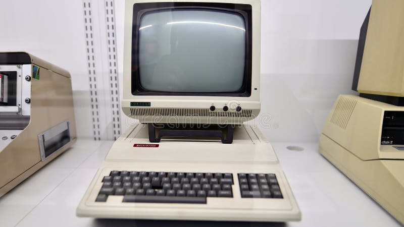 Warsaw, Poland. 10 February 2023. Inside the Apple Museum. Mackintosh ...