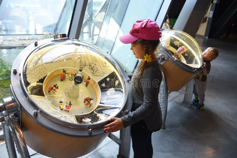 Warsaw, Poland-July 14, 2018: the Copernican Science Center. Developing ...