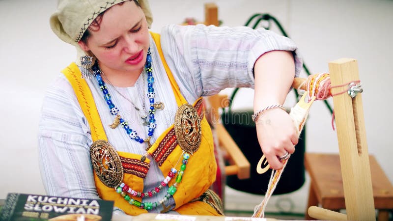 WARSAW, POLAND - JUNE 10, 2017. Woolen Yarn Handicraft Editorial Stock ...