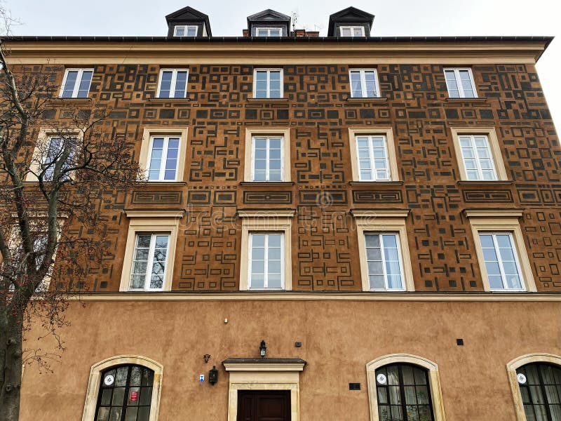 Unique Facade Building Design with Windows in Warsaw, Poland ...
