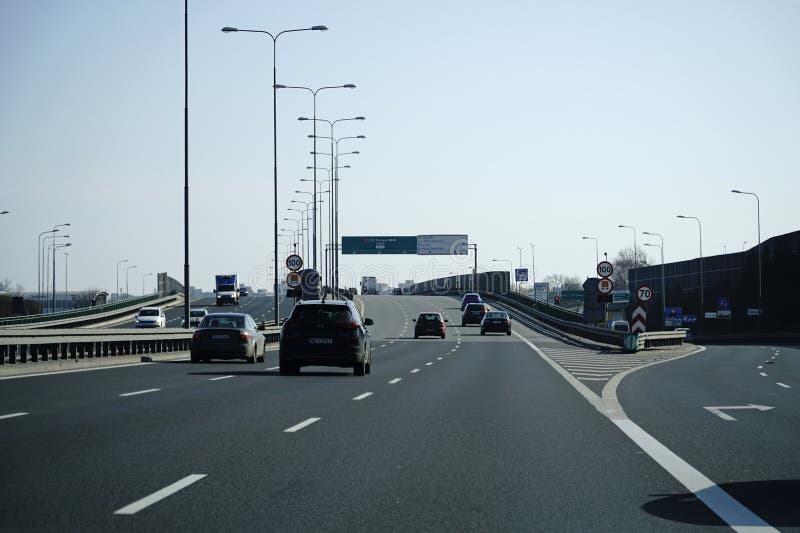 Information Board on S2 Expressway - View from Driver S Perspective ...