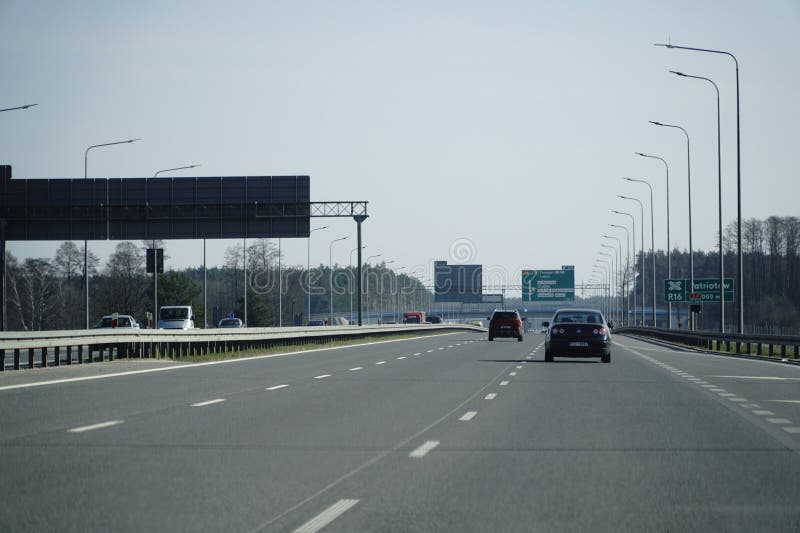 Information Board on S2 Expressway - View from Driver S Perspective ...
