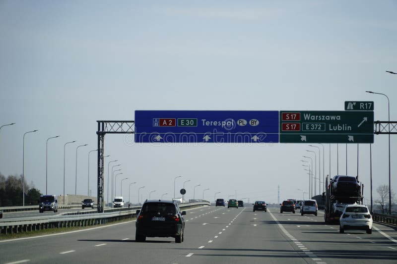 Information Board on S2 Expressway - View from Driver S Perspective ...