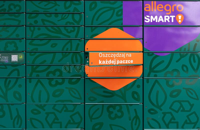 One Box Parcel Locker, Delivery Post Automat. Open Parcel Locker with a ...