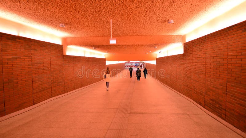 Second Line of Warsaw Subway System. Warsaw Metro Station Interior ...