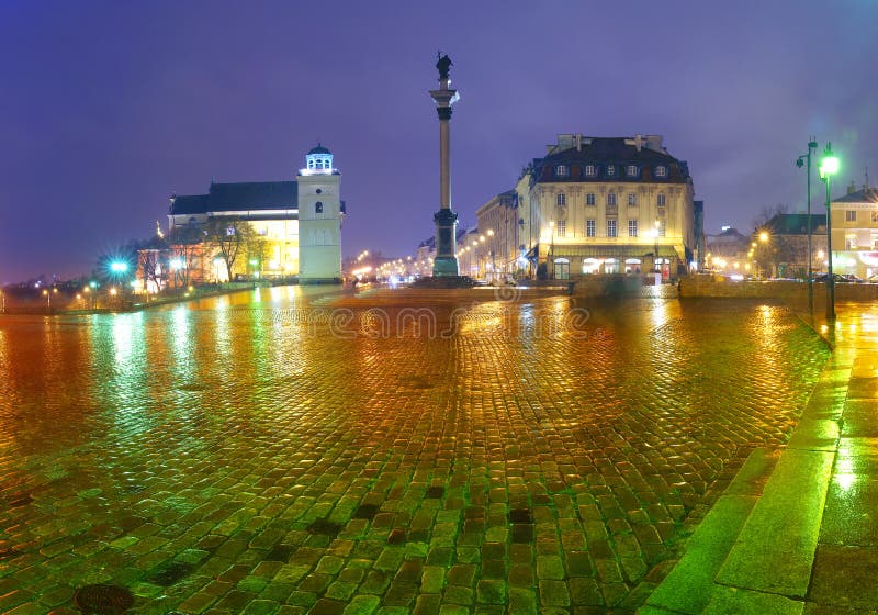 Warsaw in the rain stock image. Image of poland, tourist - 26428823