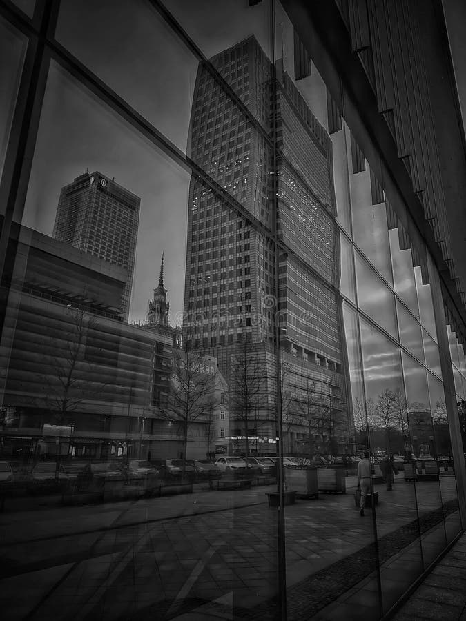 Warsaw Reflection Mood - Black & Stock Illustration - Illustration of ...