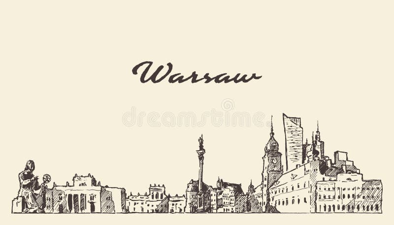 Vector Drawing Warsaw Stock Illustrations – 238 Vector Drawing Warsaw ...
