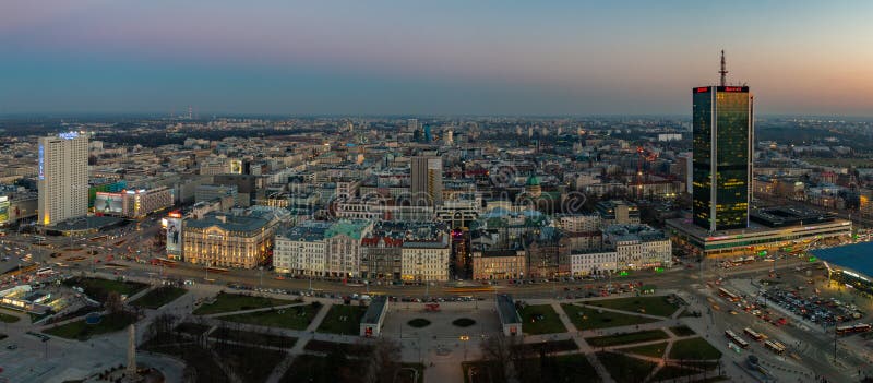 Warsaw Sunset editorial photography. Image of nature - 220699372