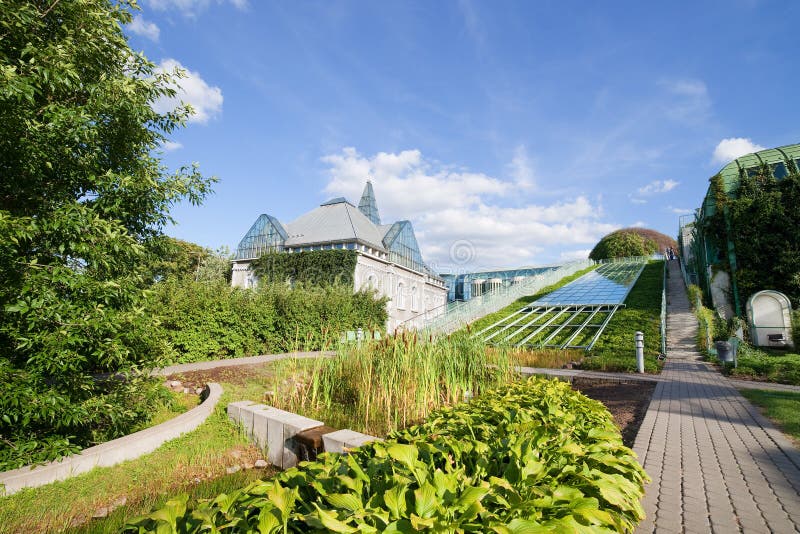Warsaw University Library Garden Stock Image - Image of university ...