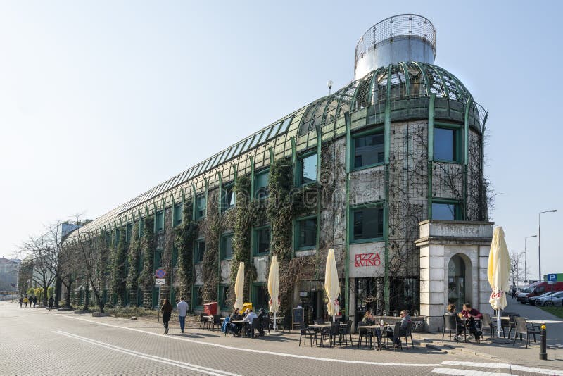 Warsaw University Library editorial stock photo. Image of mirror ...