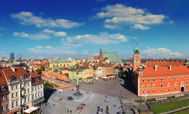 Warschauer Panorama Der Altstadt Stockfoto - Bild von stadtzentrum ...