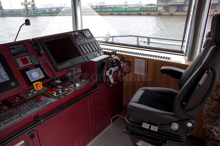 Warship command bridge stock image. Image of master, buttons - 25294701