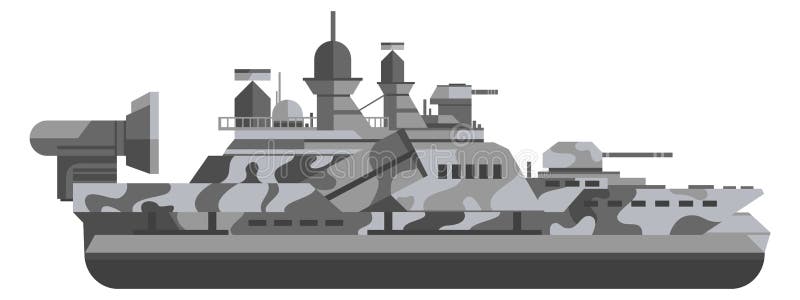 Warship Icon Set. Naval Military War Ship Symbols. Vector Images in ...