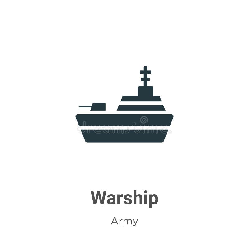Warship Icon In Different Style Vector Illustration. Two Colored And ...