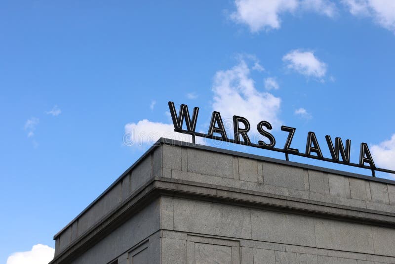 Warszawa sign stock photo. Image of city, capital, center - 254869320