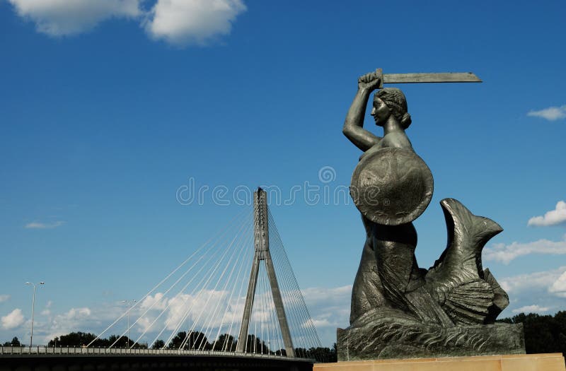 Warszawska syrenka obraz stock. Obraz złożonej z sylwetka - 45153967