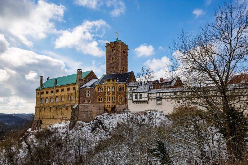 Wartburg Castle in Thuringia Germany Stock Image - Image of martin ...