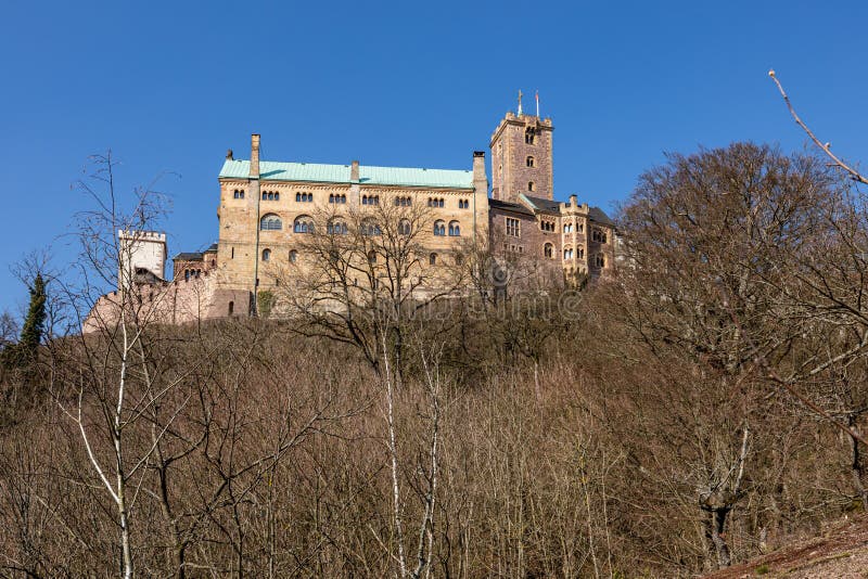 Wartburg Castle in Thuringia Germany Stock Photo - Image of silhouette ...