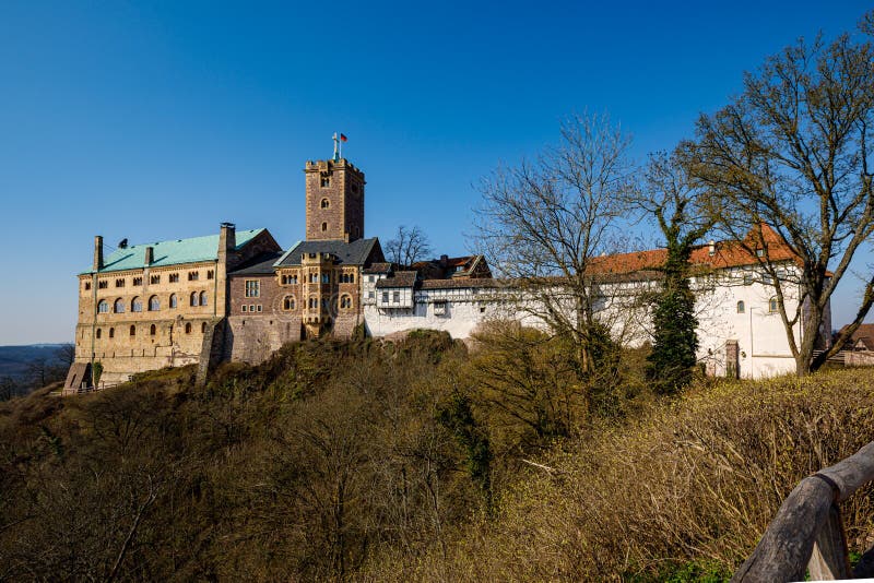 Wartburg Castle in Thuringia Germany Stock Image - Image of forest ...