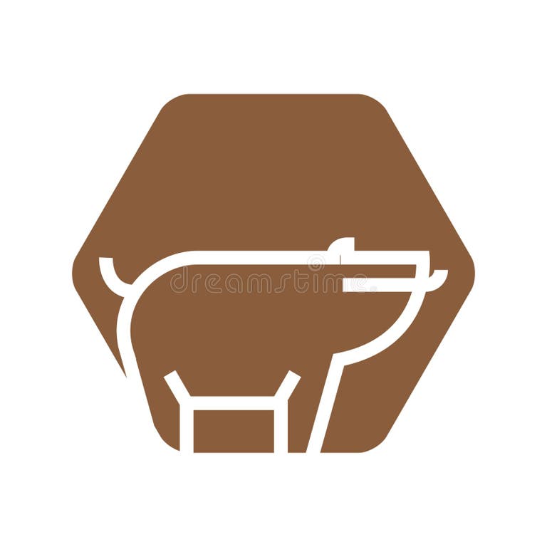 Warthog icon. stock vector. Illustration of animal, colour - 191489961