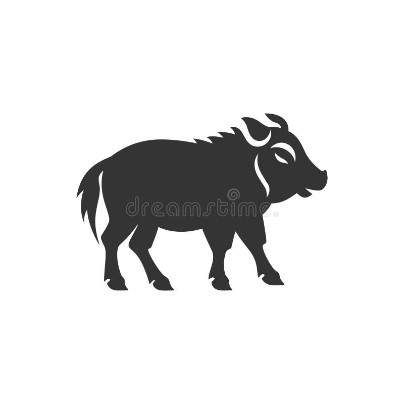Warthog icon stock vector. Illustration of symbol, background - 293140333