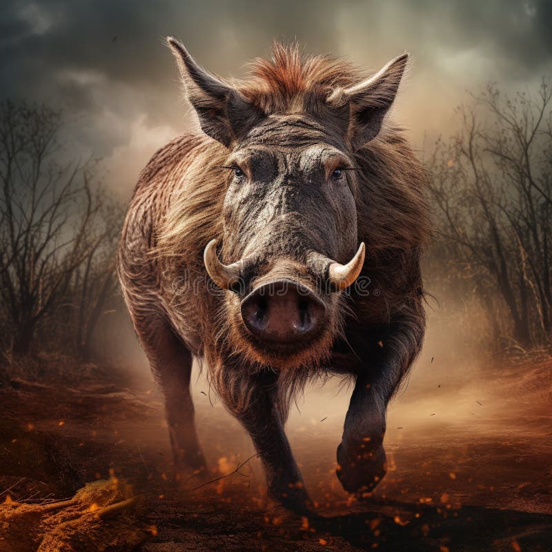 Ai Generated Illustration Wildlife Concept of Warthog Stock ...