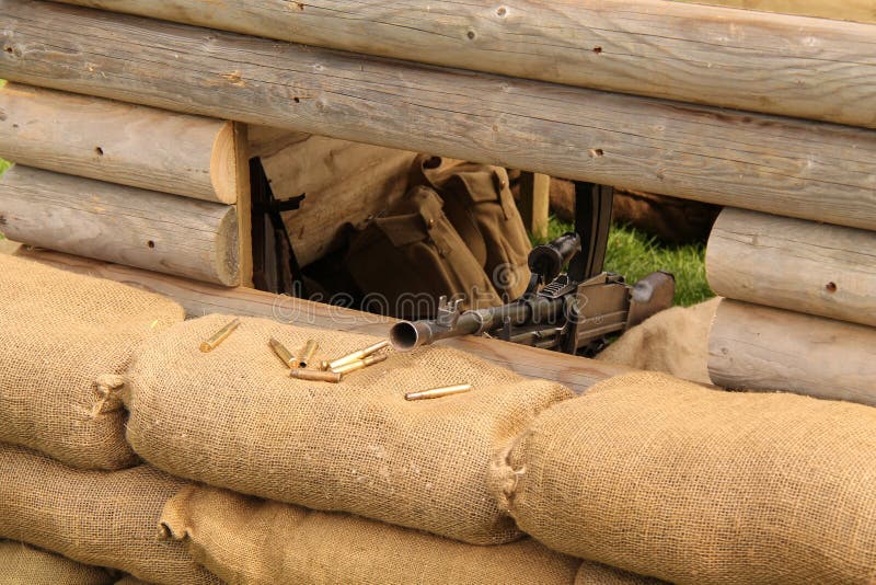 Wartime Gun Emplacement. stock image. Image of armament - 32008161