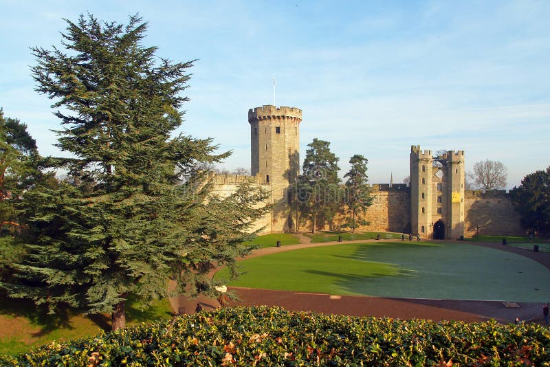 Warwick castle in the UK stock image. Image of historic - 1885821
