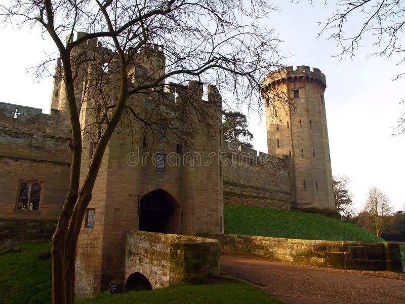 Warwick castle in the UK stock image. Image of river, dudley - 1885891