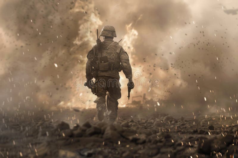 Warzone Battle. Action-packed Gaming Scenario Stock Image - Image of ...