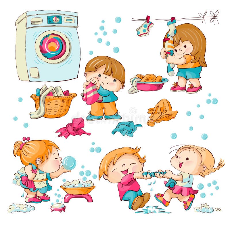 Was vector illustratie. Illustration of zeep, kleren - 29049411