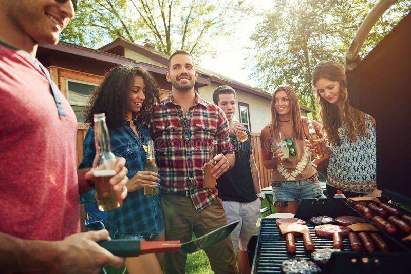 It Was a Barbecue To Remember. a Group of Friends Having a Barbecue ...