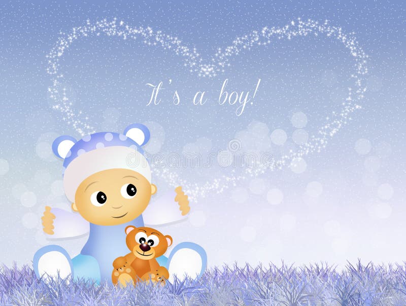 Was born a boy stock illustration. Illustration of shoes - 56400690